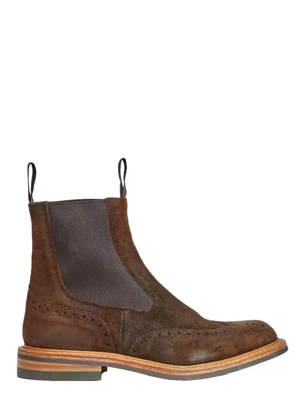 TRICKER'S Henry Suede Chelsea Boots - Brown