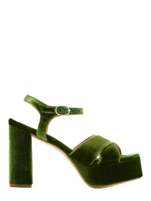 ANDREA GOMEZ Bella Platform Sandals - Green