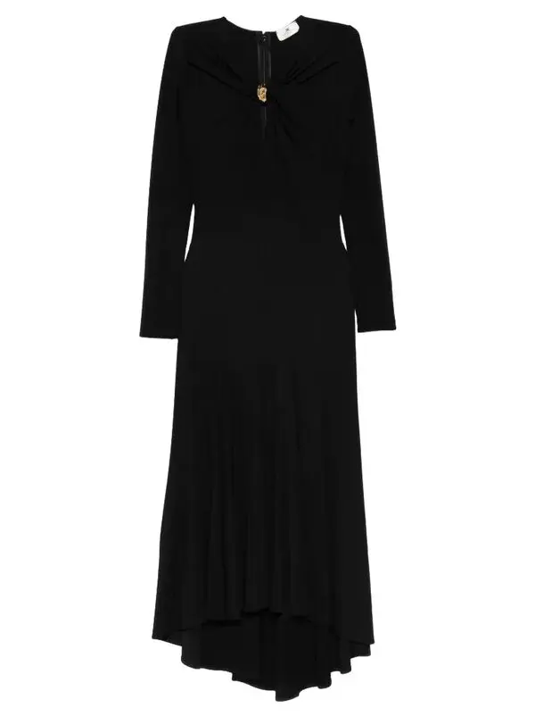 Elisabetta Franchi Long-sleeve Midi Dress - Black