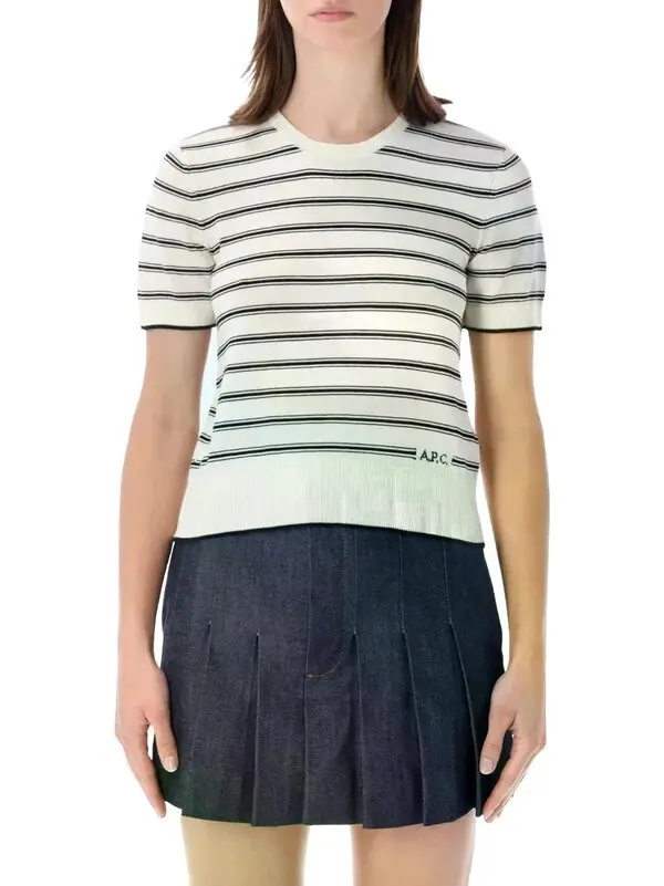 A.p.c. Striped Short-sleeve T-shirt - Neutrals
