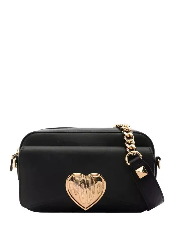 Moschino Heart-motif Shoulder Bag - Black