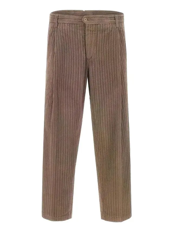 BRIGLIA 1949 Textured Trousers - Brown