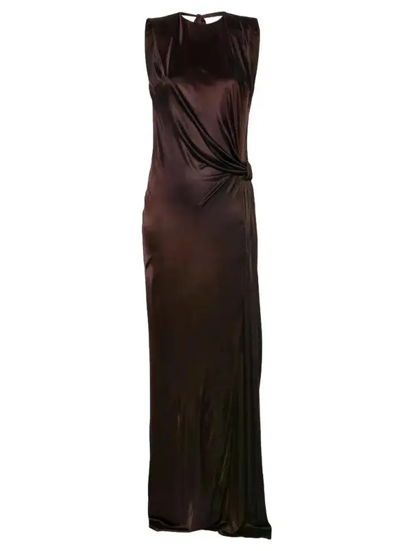 Elisabetta Franchi Open-back Maxi Dress - Brown