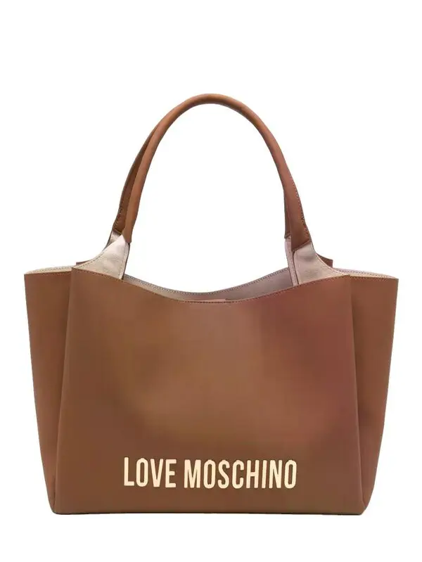 Moschino Logo-lettering Tote - Brown