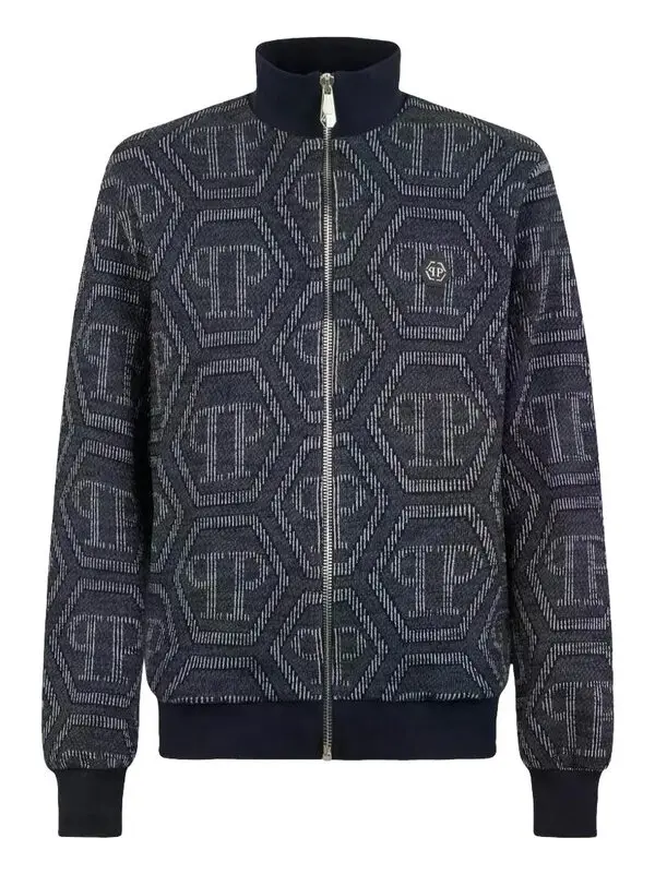 Philipp Plein Jacquard Monogram Jacket - Blue