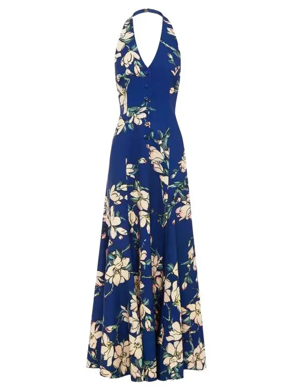 LEO LIN Juliette Floral Midi Dress - Blue