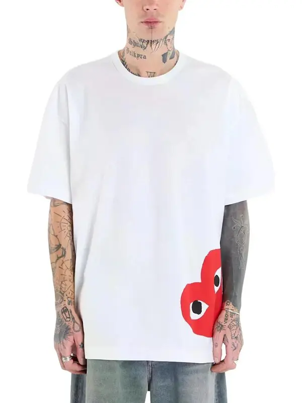 Play Comme Des Garcon Logo-print T-shirt - White