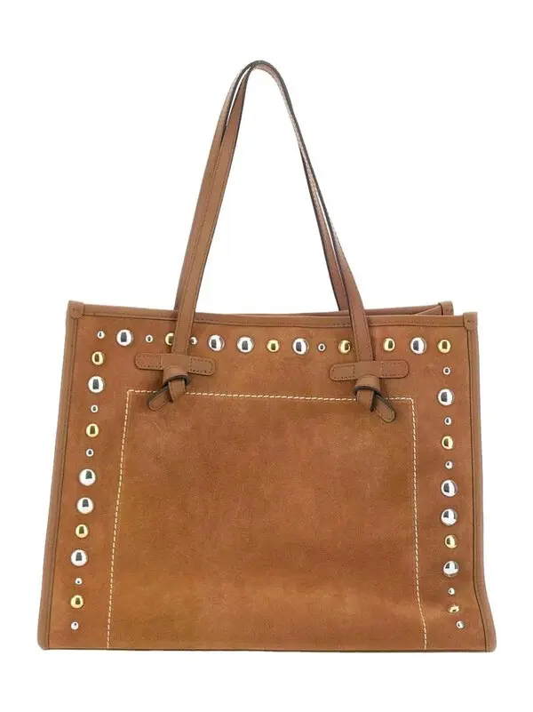 GIANNI CHIARINI Marcella Suede Shoulder Bag - Brown
