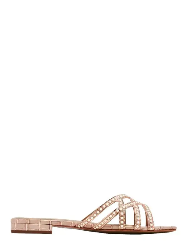 NICOLI Marcil Pearl Embellished Sandals - Neutrals