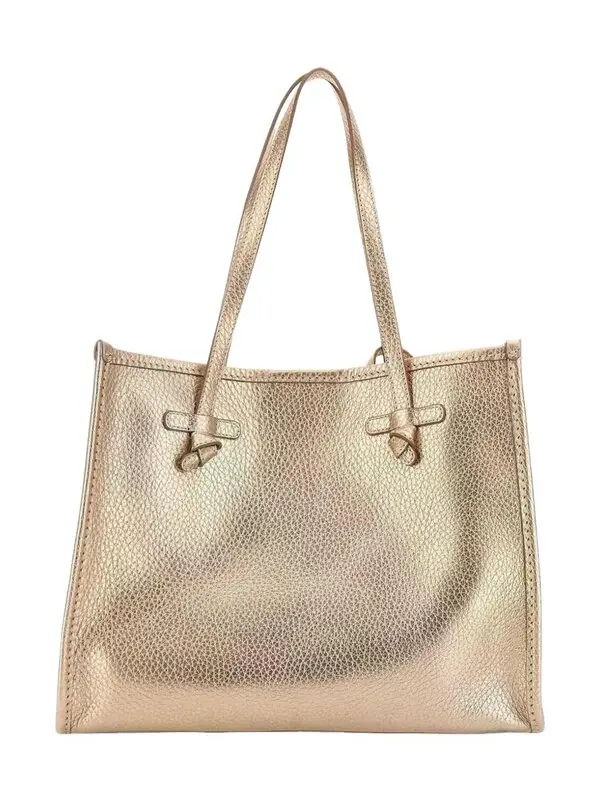 GIANNI CHIARINI Marcella Grained-leather Shoulder Bag - Gold