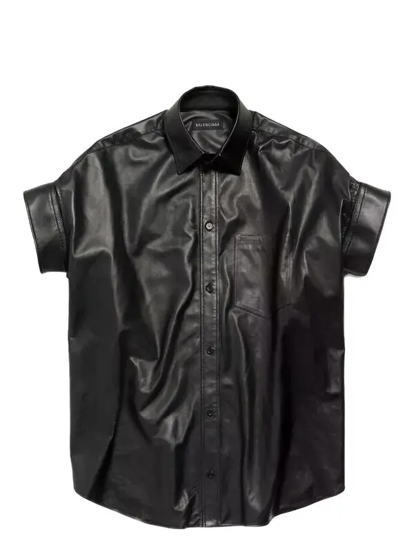 Balenciaga Pocket Mini Shirt Dress - Black
