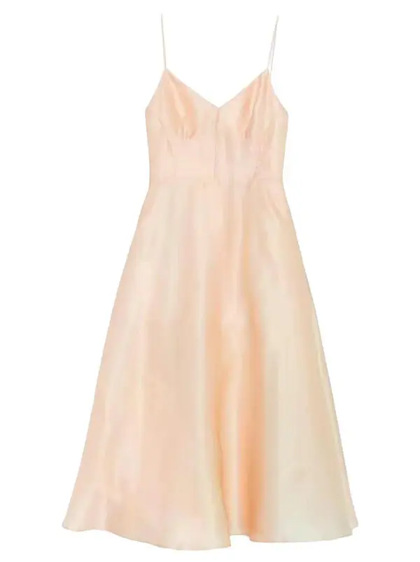 Alberta Ferretti A-line Midi Dress - Neutrals