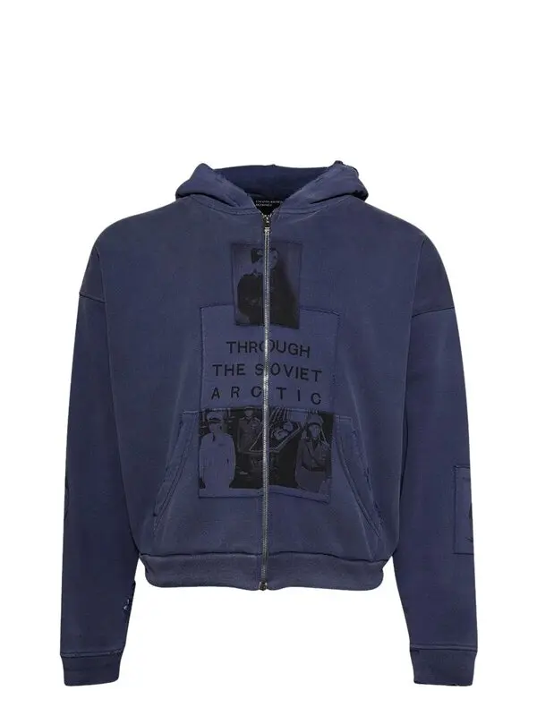Enfants Riches Déprimés Soviet Arctic Assemblage Zip Hoodie - Blue