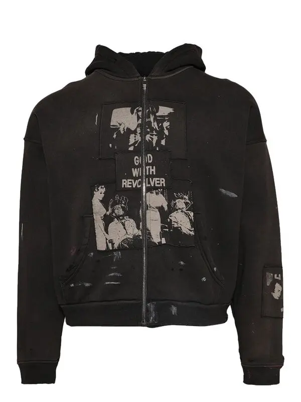 Enfants Riches Déprimés God With Revolver Zip Hoodie - Black