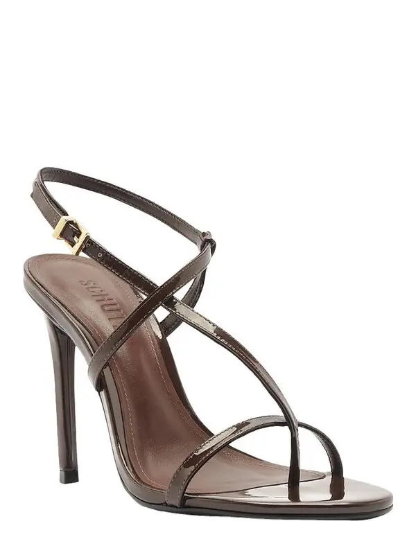 Schutz Azure Patent Leather High Heel Sandals - Maplewood