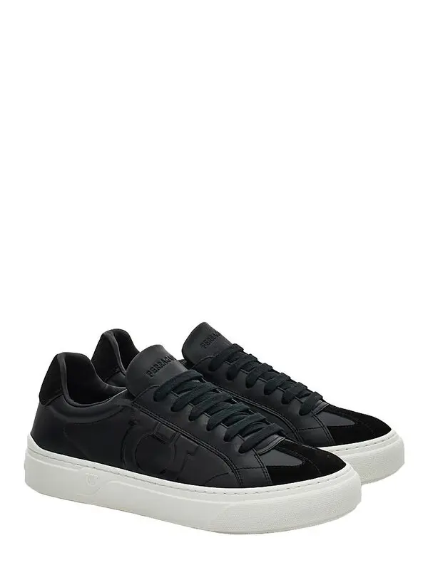 FERRAGAMO Lace Up Sneakers - Nero