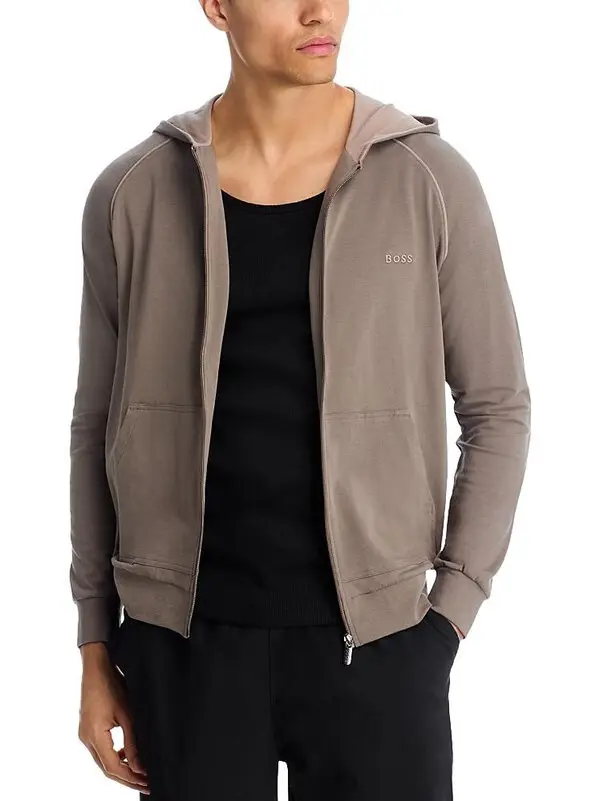 Hugo Boss Mix And Match Hoodie - Medium Brown