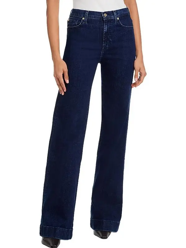 7 For All Mankind Modern Dojo High Rise Wide Leg Flare Jeans - Classical