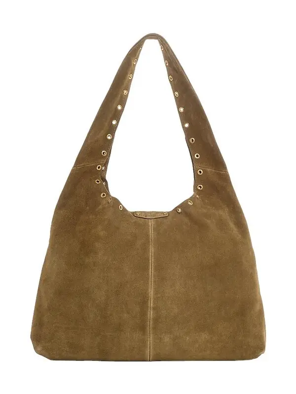Rebecca Minkoff Industry Slouchy Suede Hobo Shoulder Bag - Jungle