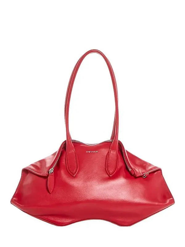 Alexander McQueen Leather Manta Bag - Dark Red
