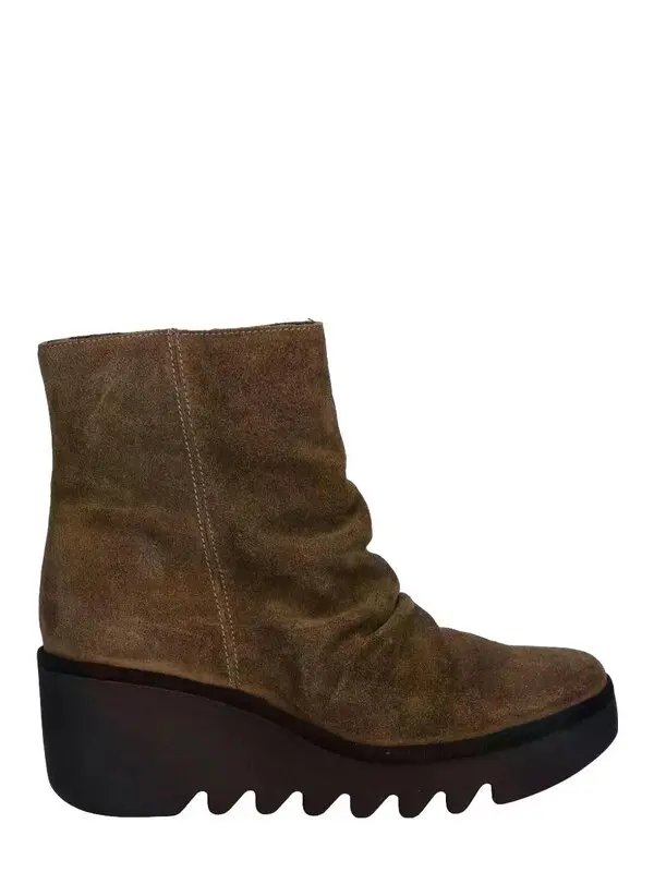 Fly London Wedge-heel Side-zip Boots - Brown