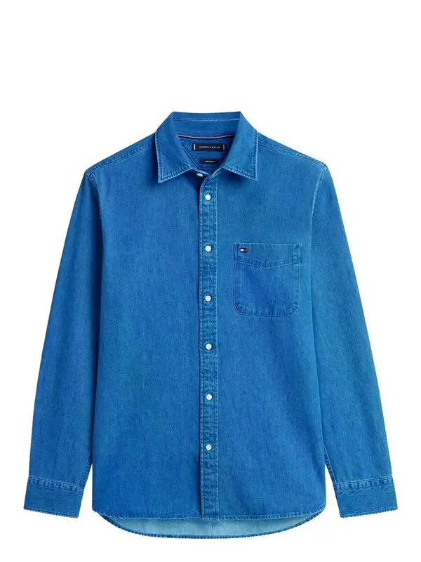 Tommy Hilfiger Chest-pocket Long-sleeved Shirt - Blue