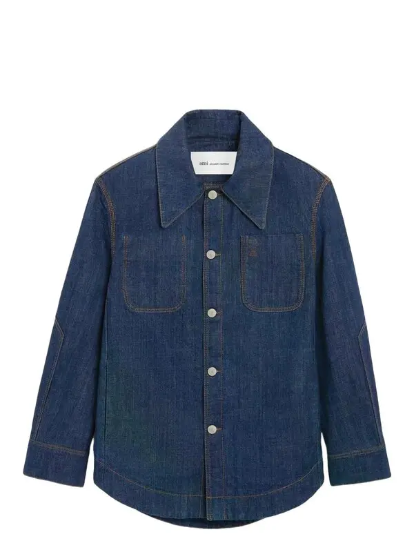 Ami De Coeur Buttoned Overshirt - Blue