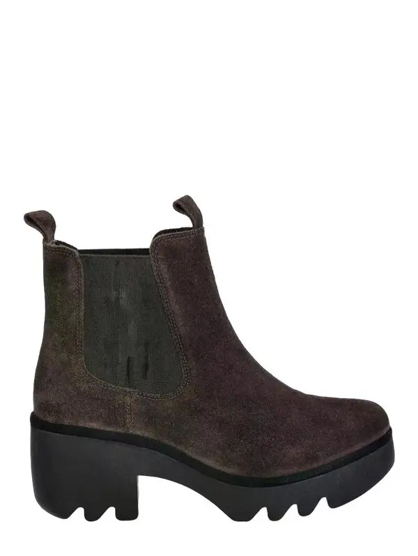 Fly London Pull-tab Block-heel Boots - Brown