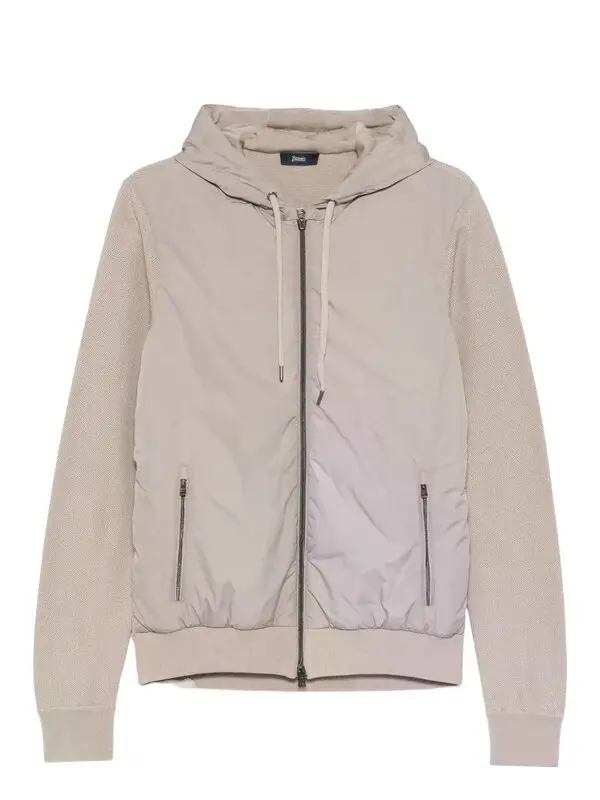 Herno Hooded Zip Jacket - Neutrals