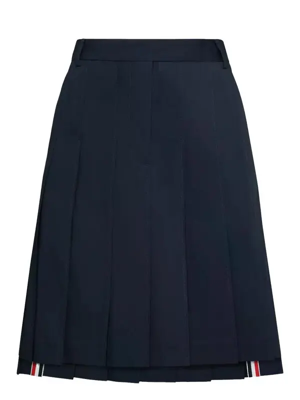 Thom Browne Twill Pleated Mini Skirt - Blue