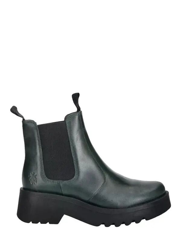 Fly London Pull-tab Chelsea Boots - Green