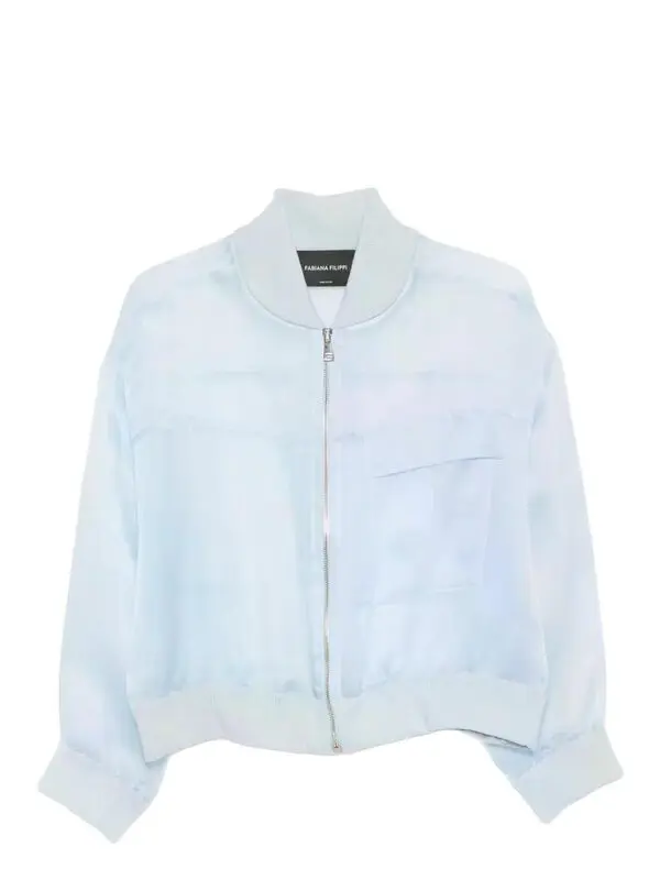Fabiana Filippi Pocket Bomber Jacket - Blue