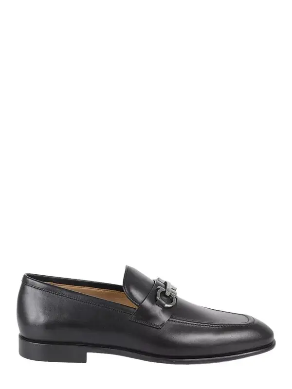 FERRAGAMO Gancio Bit Loafers - Black
