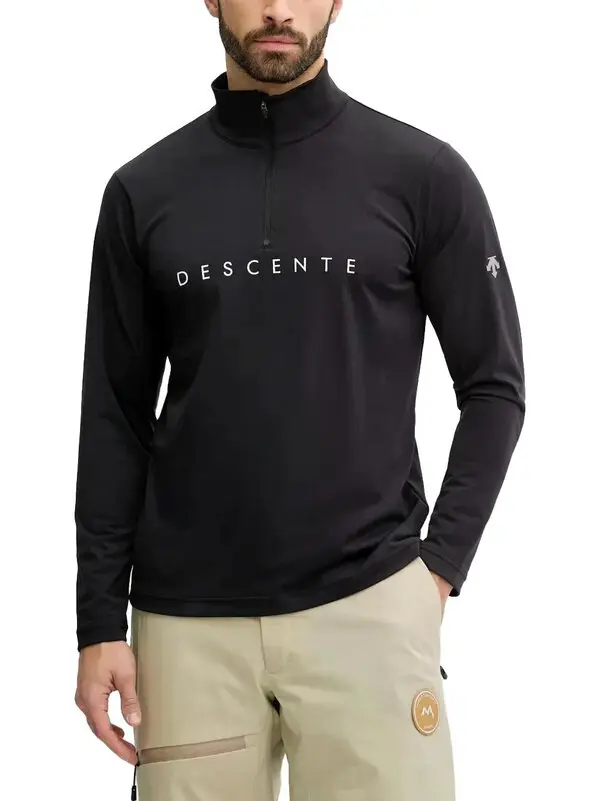 DESCENTE Zip-fastening High-neck Ski Top - Black