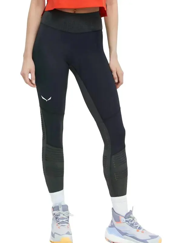SALEWA Logo-print Leggings - Black