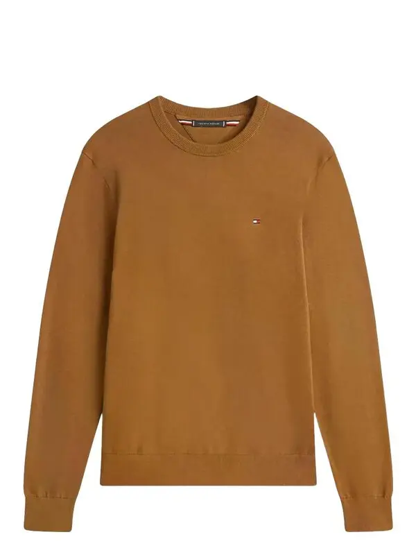 Tommy Hilfiger Crew-neck Sweater With Logo - Brown