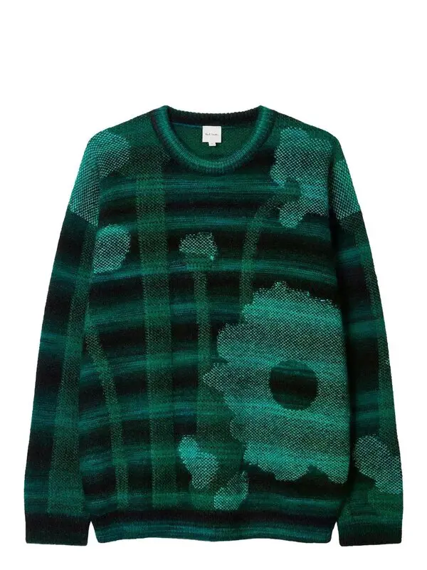 Paul Smith Checked Knit Jumper - Green