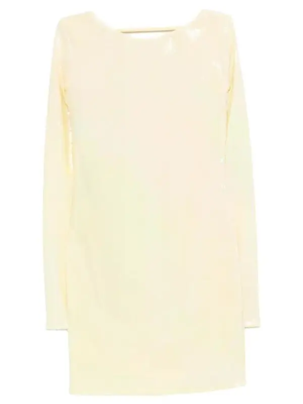 Patrizia Pepe Sequin Embellished Mini Dress - Yellow
