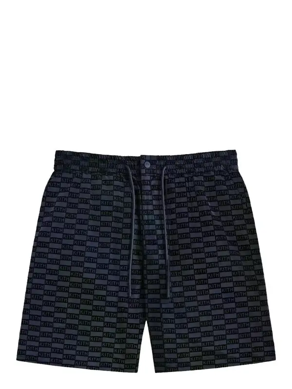 Kith Mason Flocked Monogram Shorts - Black