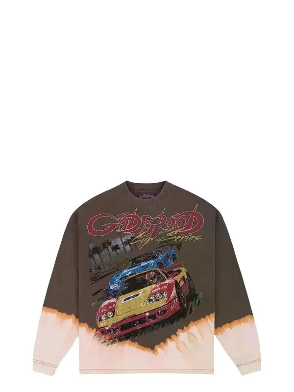 GODSPEED Graphic Print Crewneck Sweatshirt - Brown