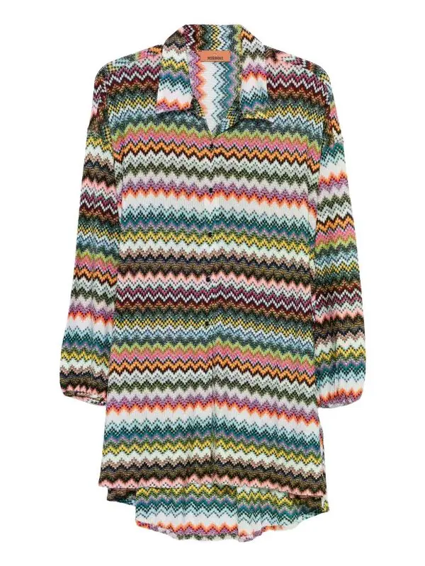 Missoni Zigzag Buttoned Top - Black