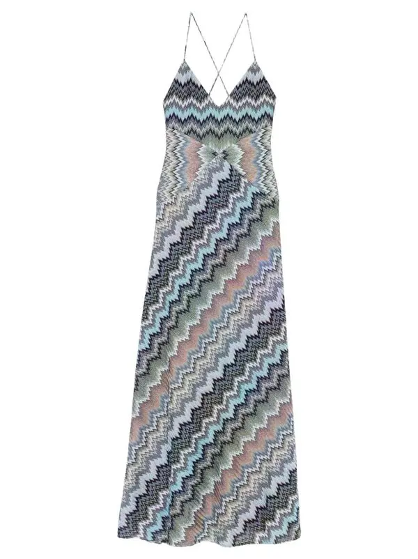Missoni Chevron Strap Maxi Dress - Grey