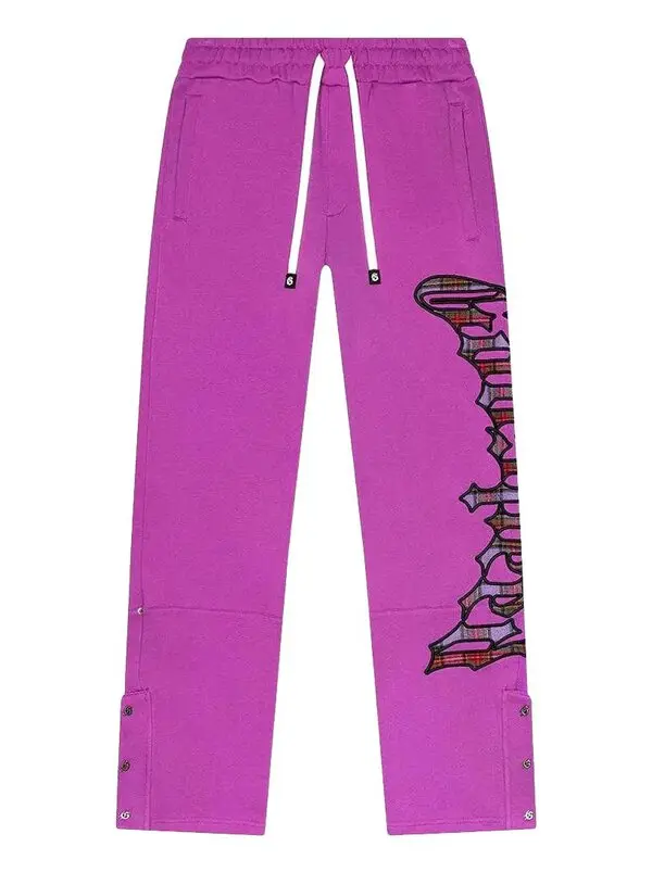 GODSPEED Logo Plaid Track Pants - Pink