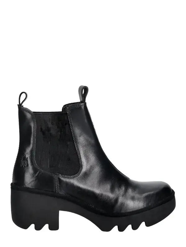Fly London Pull-tab Block-heel Boots - Black