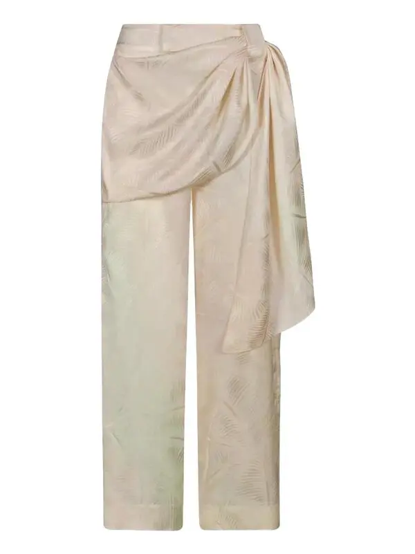 Johanna Ortiz Calma Jacquard Trousers - Neutrals