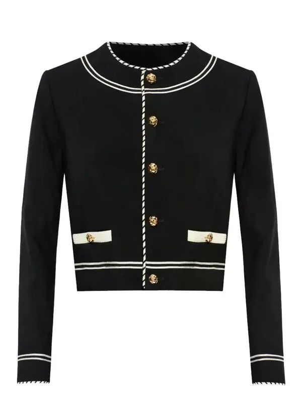 FRAME Button Embellished Jacket - Black