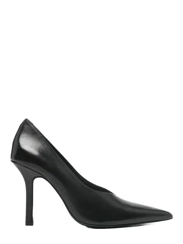Patrizia Pepe Leather Heeled Pumps - Black