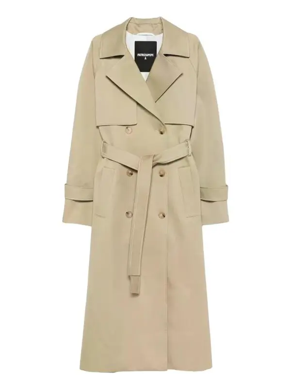 Patrizia Pepe Cotton Trench Coat - Neutrals