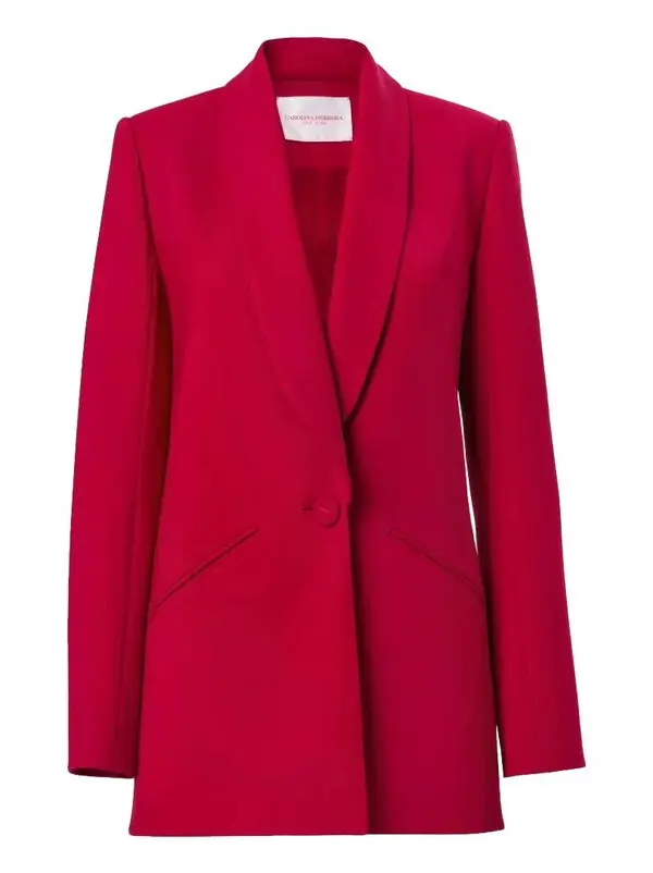 Carolina Herrera Single-breasted Shawl-collar Blazer - Red