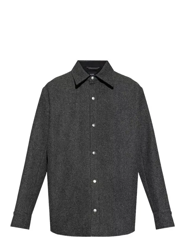 A.p.c. Buttoned Wool Shirt - Grey